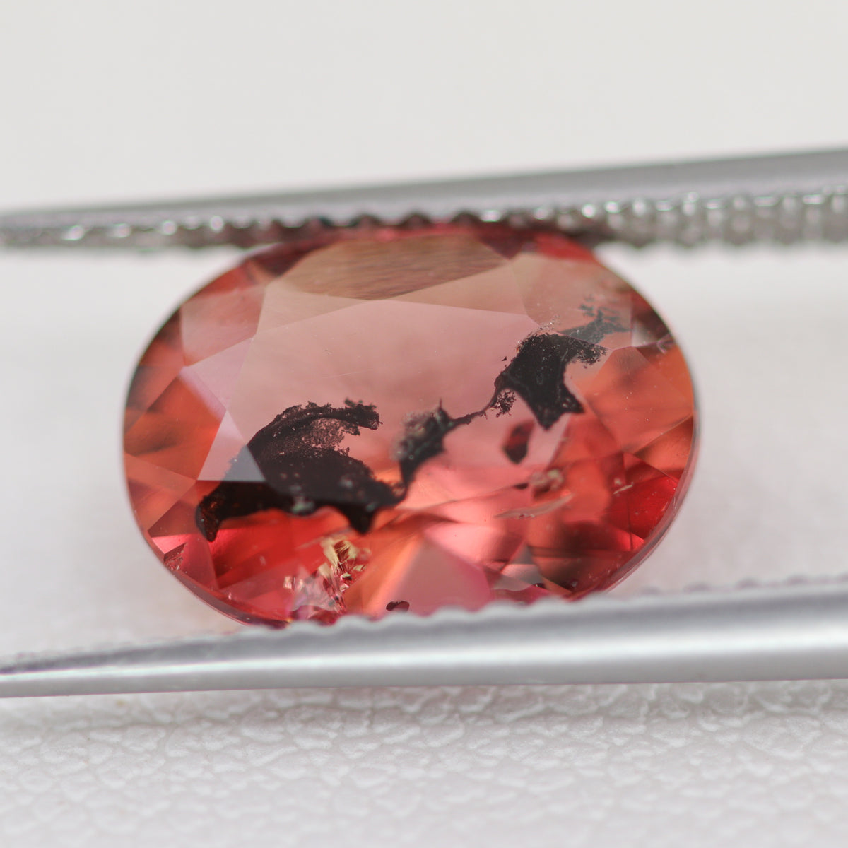 2.1ct Hydrothermal Orange Morganite (Beryl) Oval 10x8 mm Lab Created L ...